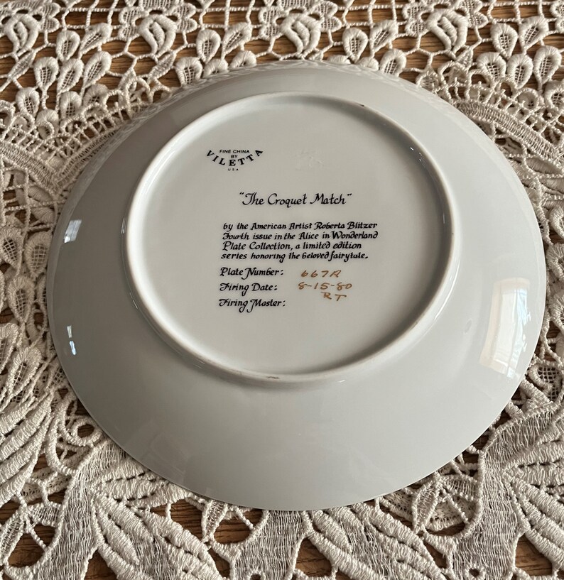 Alice in Wonderland Croquet Match Collector Plate - Etsy