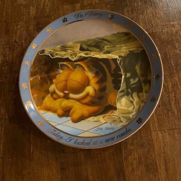 Garfield Plate - Etsy