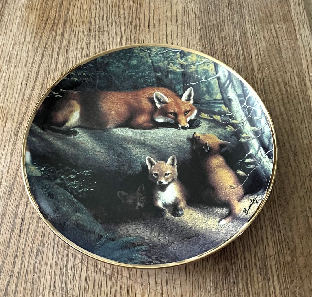 Den Mother Fox Collector Plate - Etsy