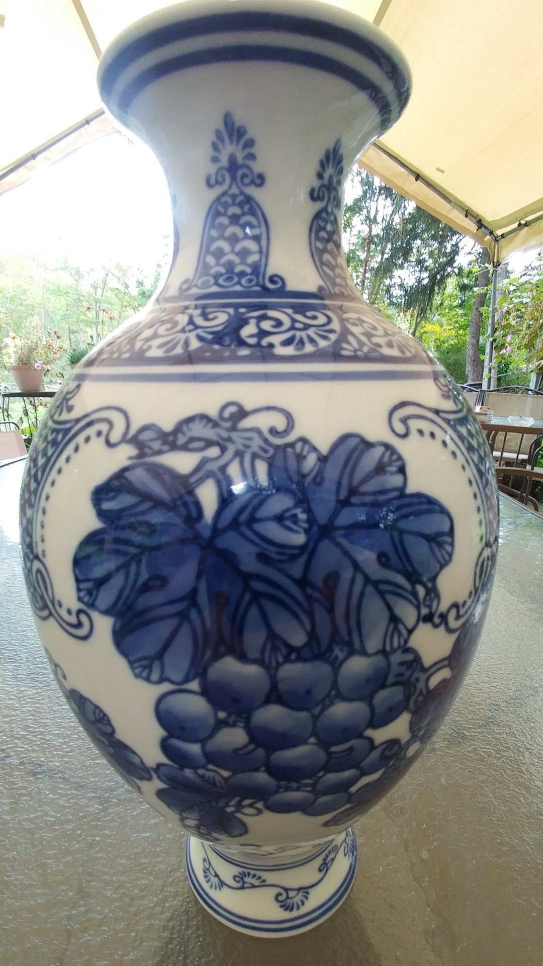 Nantucket Blue Grape Vase - Etsy