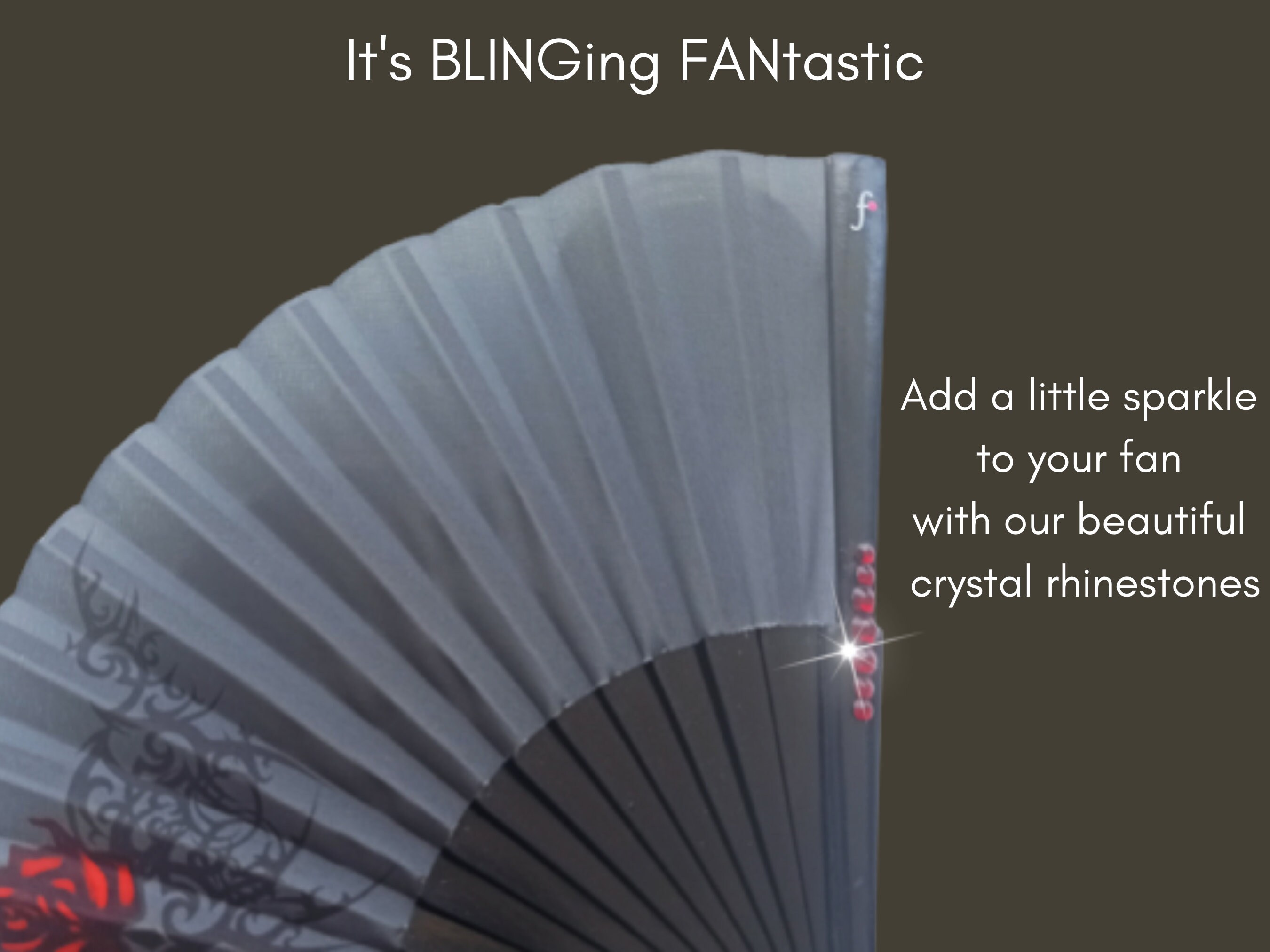 GOTHIC ROSE: Goth Style Folding Hand Fan a Red Rose Tattoo - Etsy