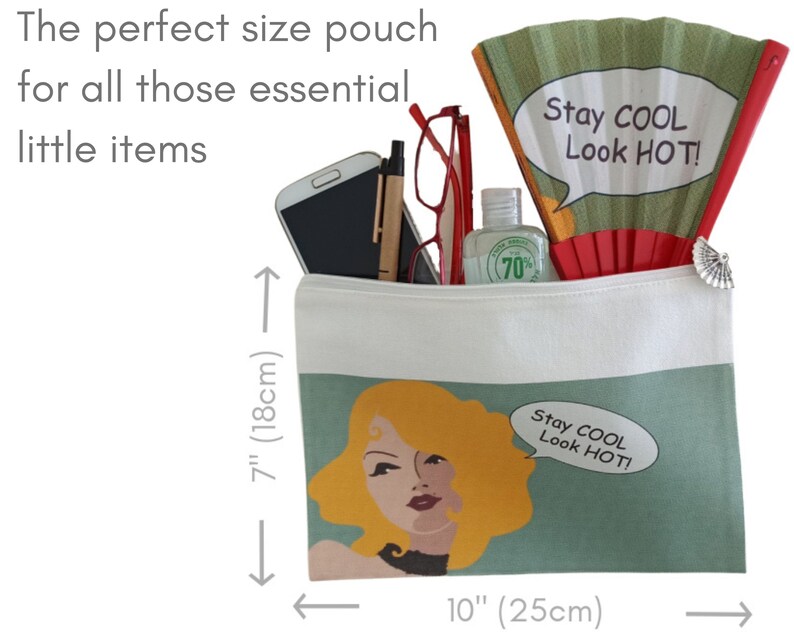 LOOK HOT: Pop Art Style Hand Fan Menopause Hot Flashes Relief - Etsy