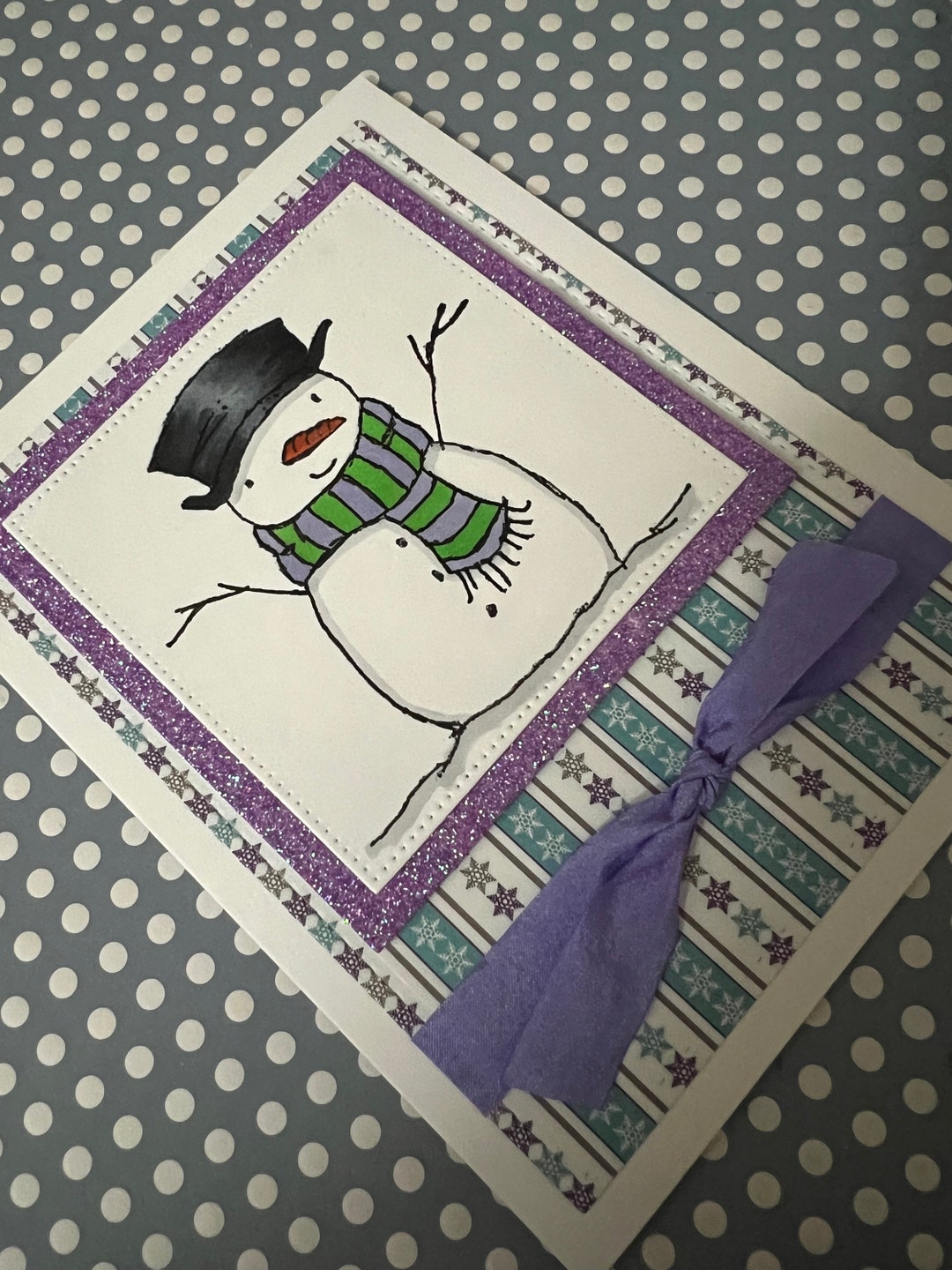 Snowman “warm Winter Wishes” Christmas Card Made With My Favorite ...