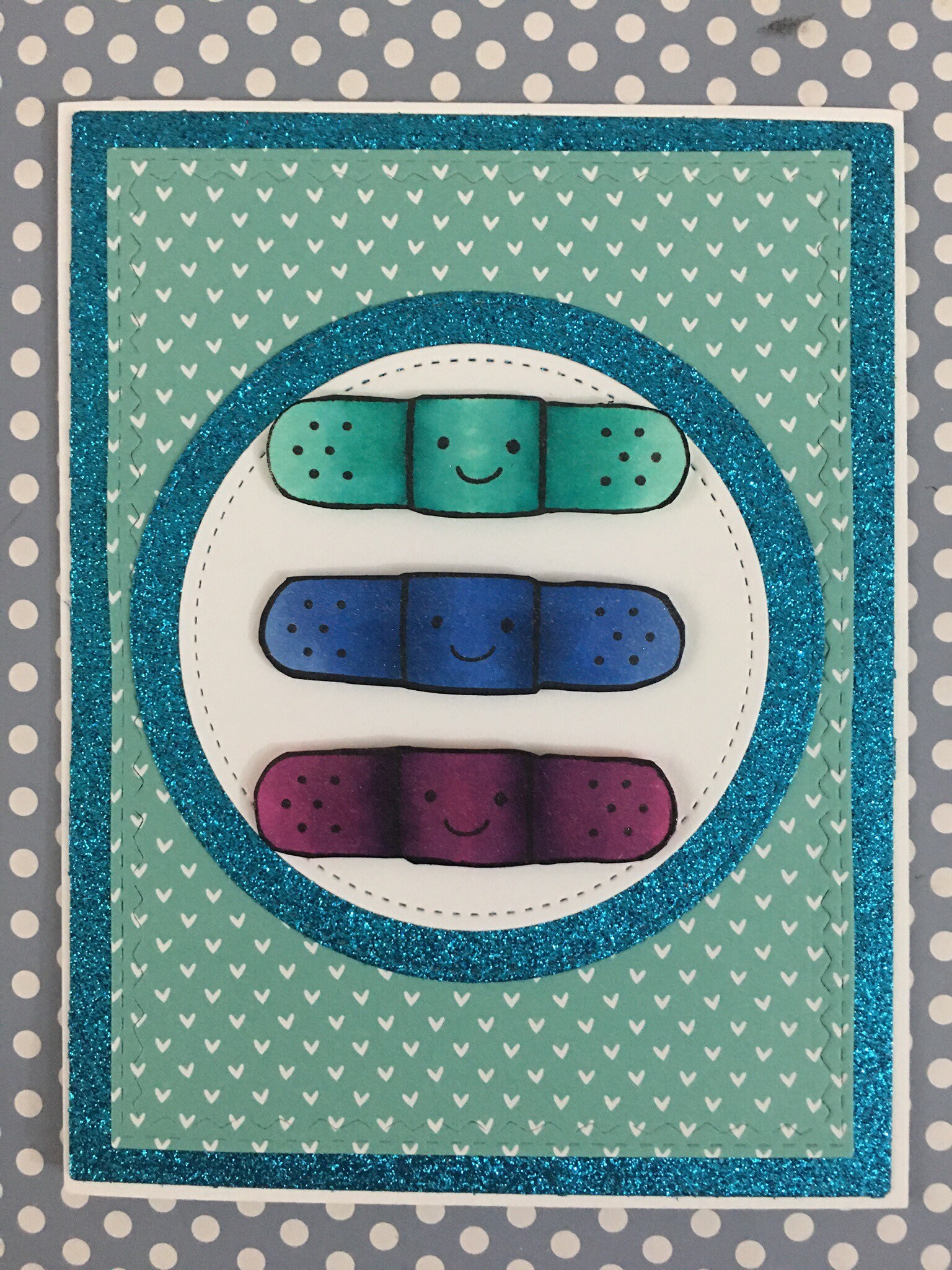 Band Aid Card Made With Lawn Fawn Stamps Wishing You a Speedy Recovery ...