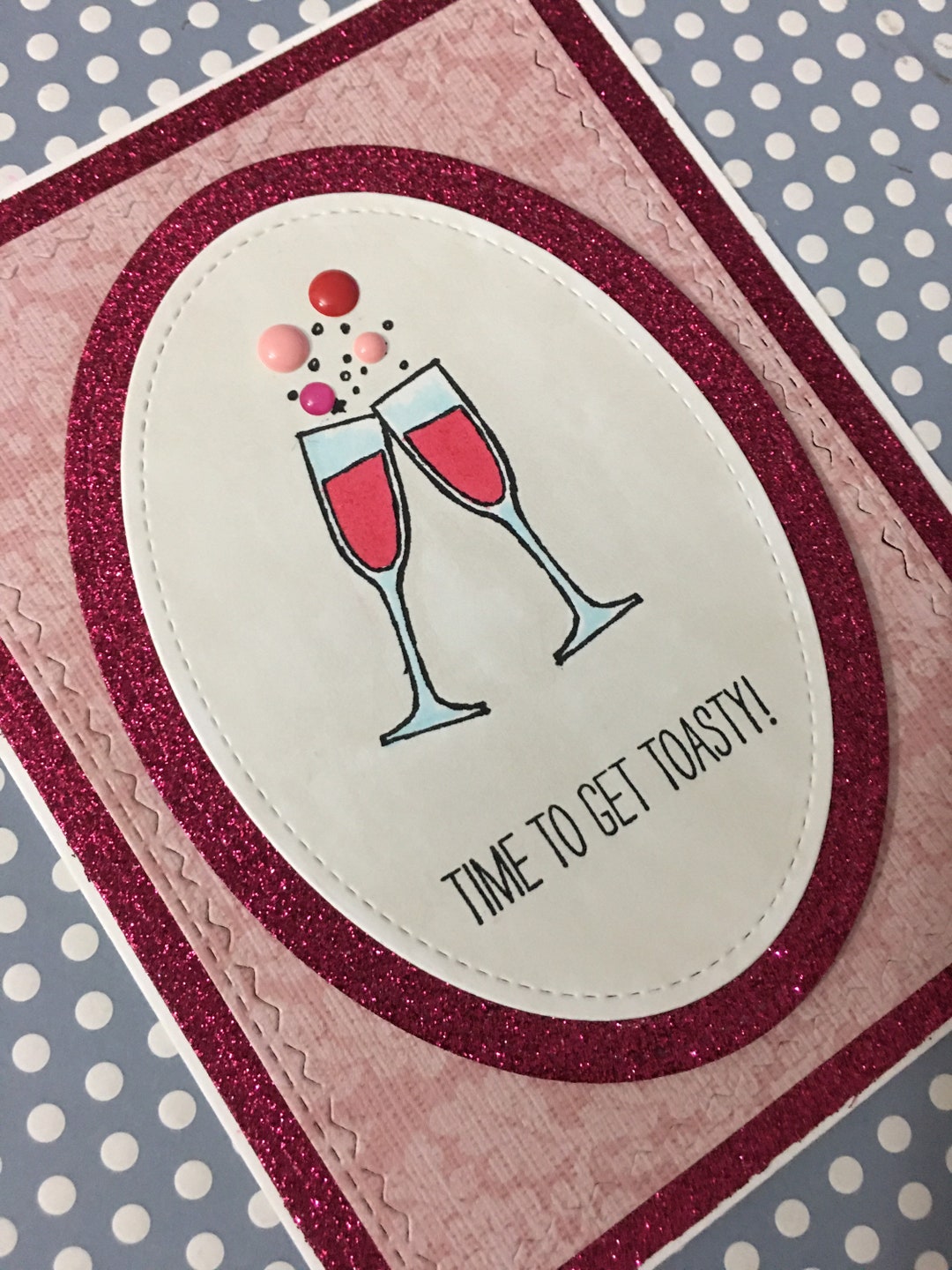 Time to Get Toasty Happy New Year Card Made With Stampin' up Stamps. - Etsy