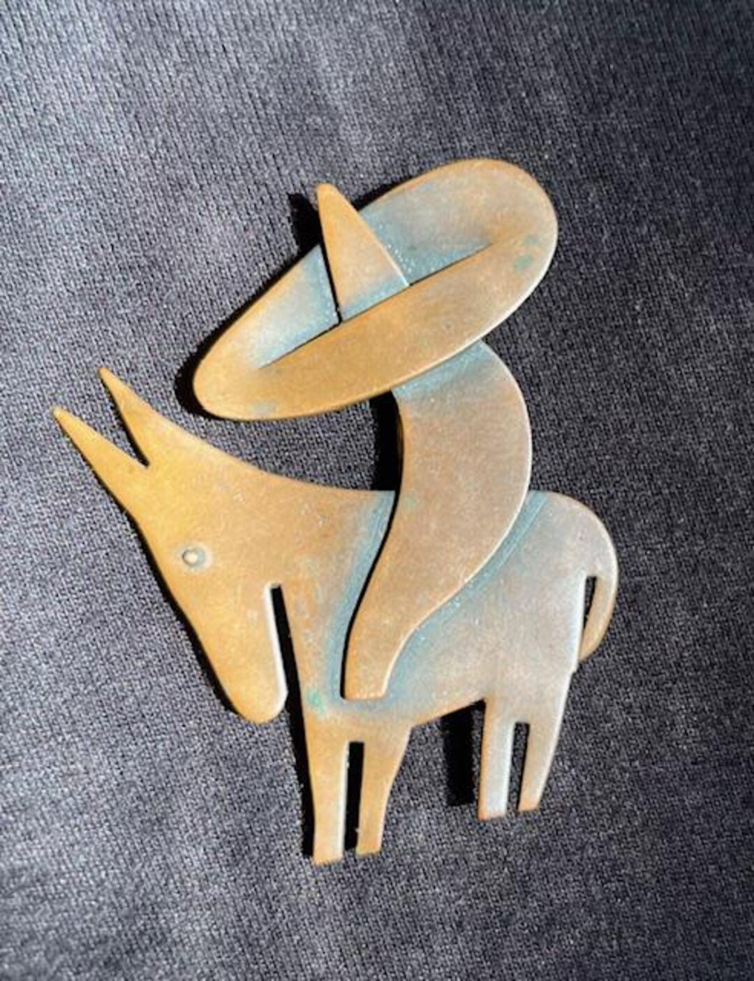 Vintage Copper Original Patina Pin Brooch Signed Artist Rebajes Fashion ...