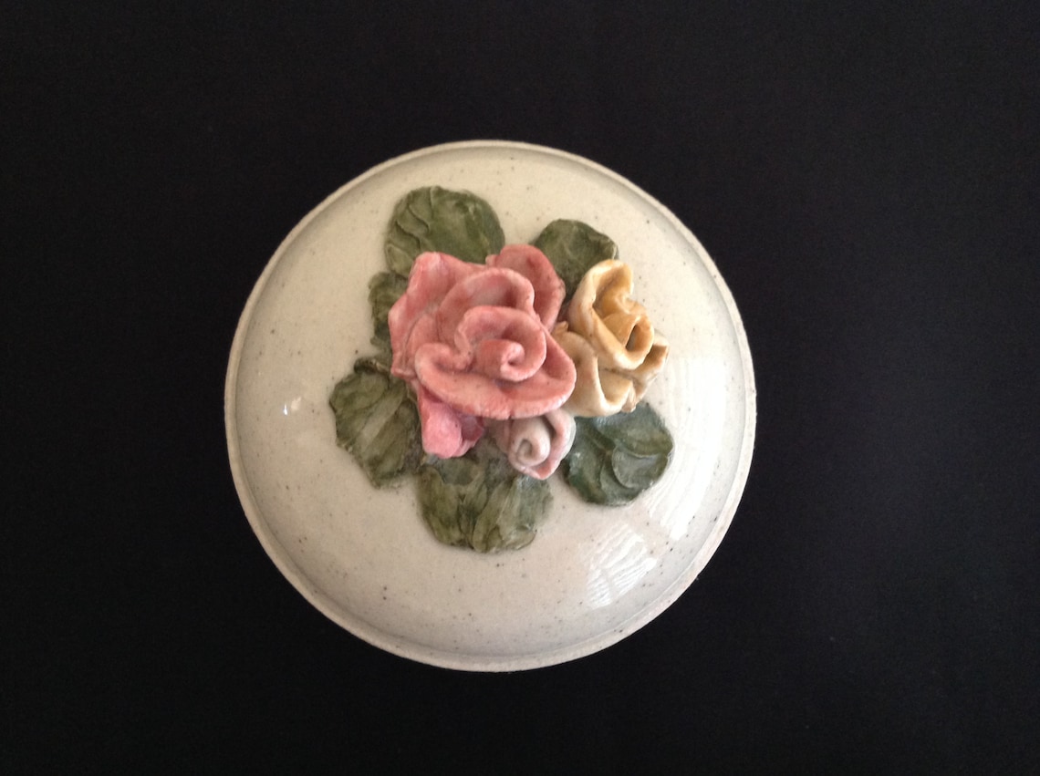 Handmade Ceramic Rose Trinket Dish - Etsy