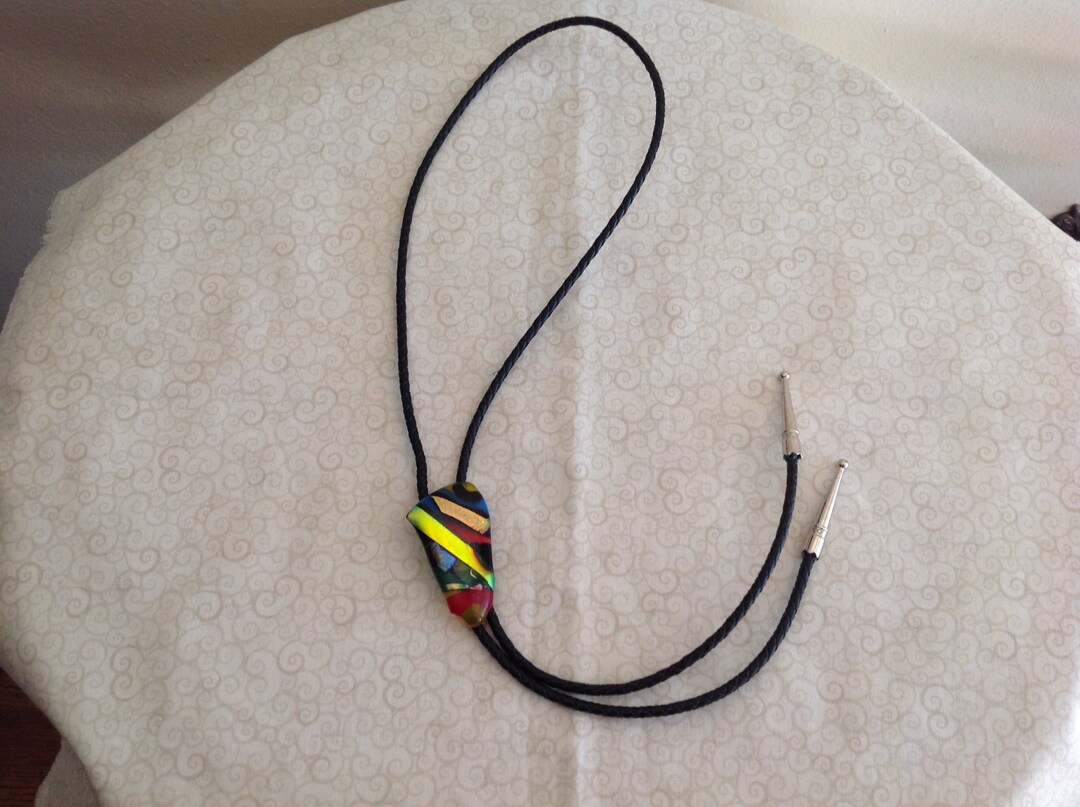 Handmade Dichroic Fused Glass Bolo Tie - Etsy