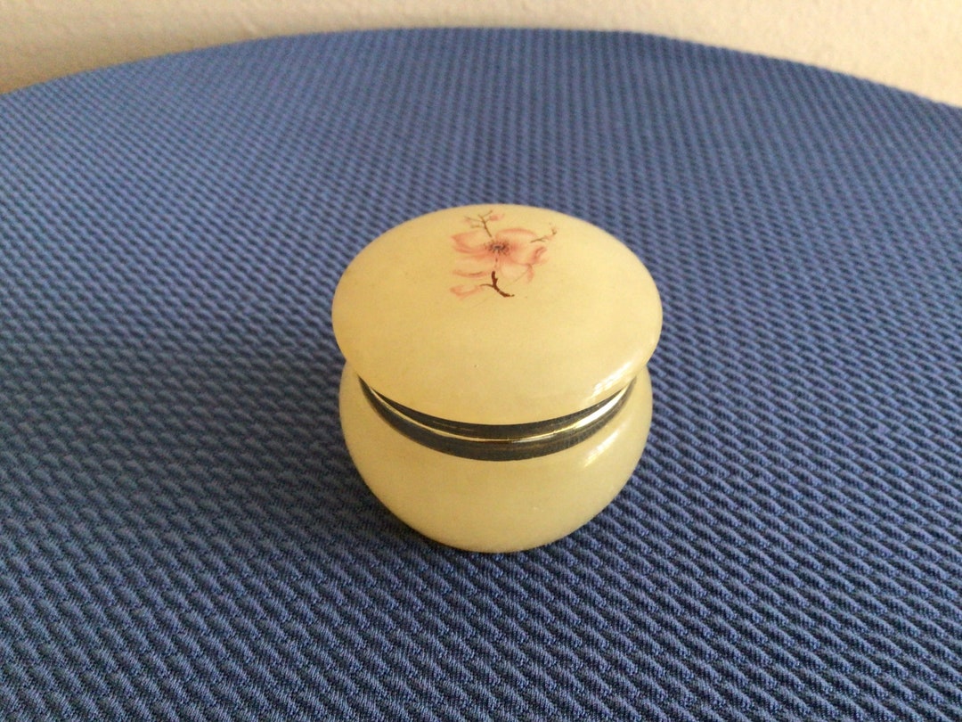 Vintage Genuine Alabaster Trinket Box Made in Italy - Etsy