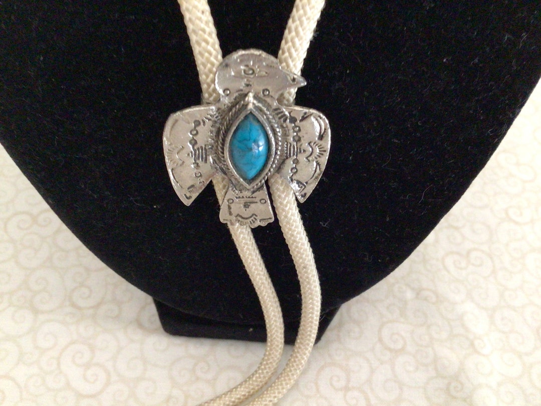 Vintage Zuni Bird Bolo Tie With Nylon Cord - Etsy