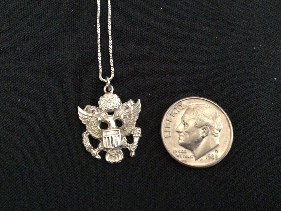 Sterling Silver Navy Necklace - Etsy