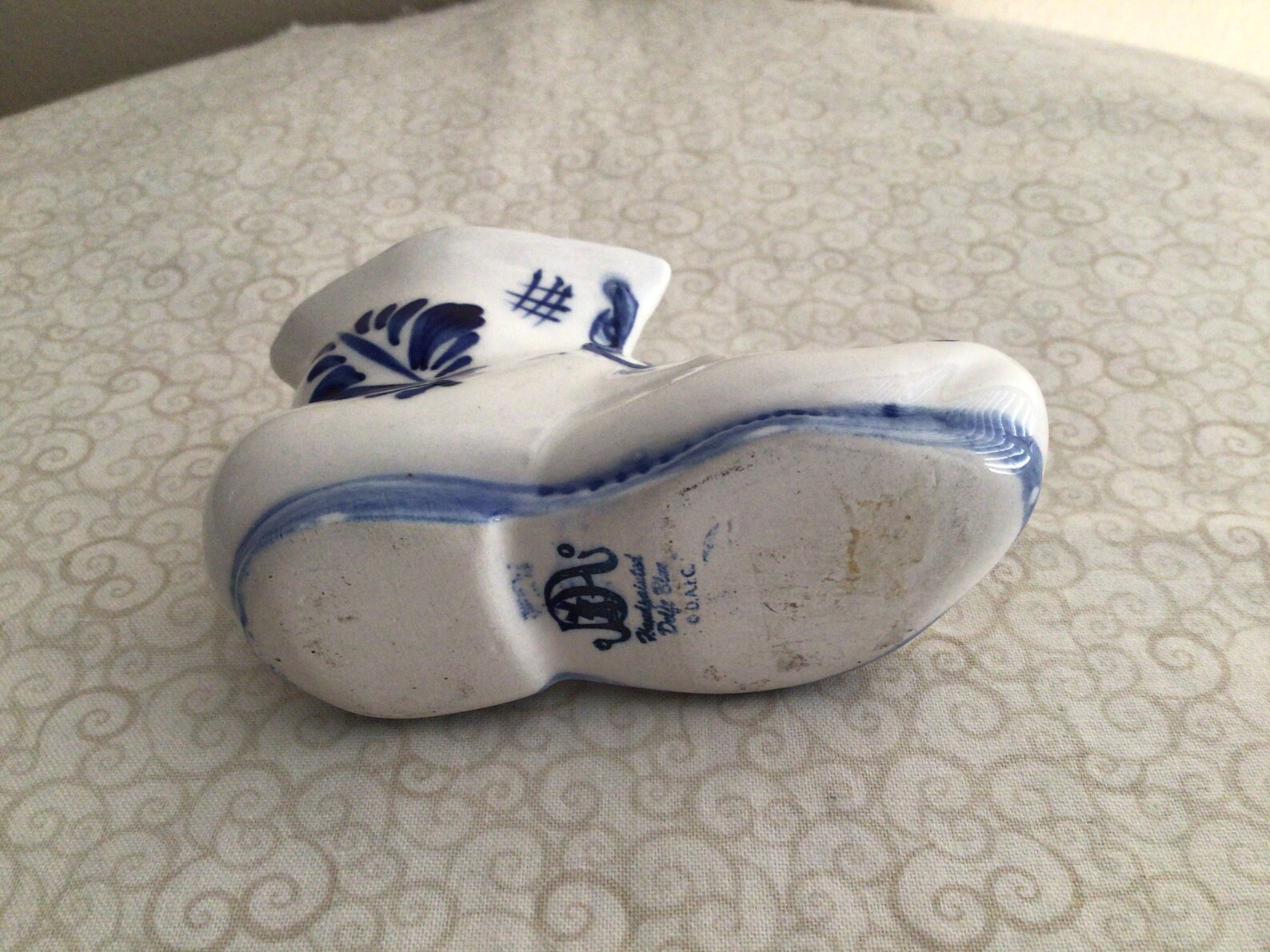 Vintage D.A.I.C. Delft Blue and White Boot Shoe | Etsy
