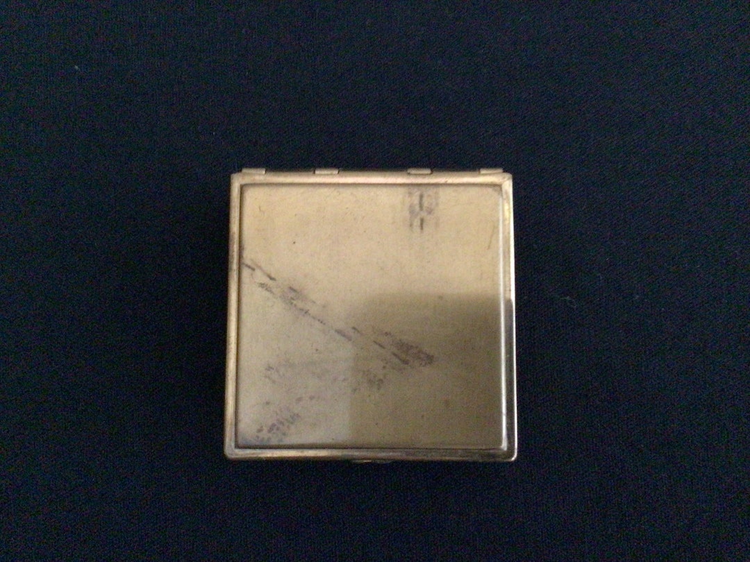 Vintage Majestic U.S.A. Gold Tone Square Makeup Compact - Etsy