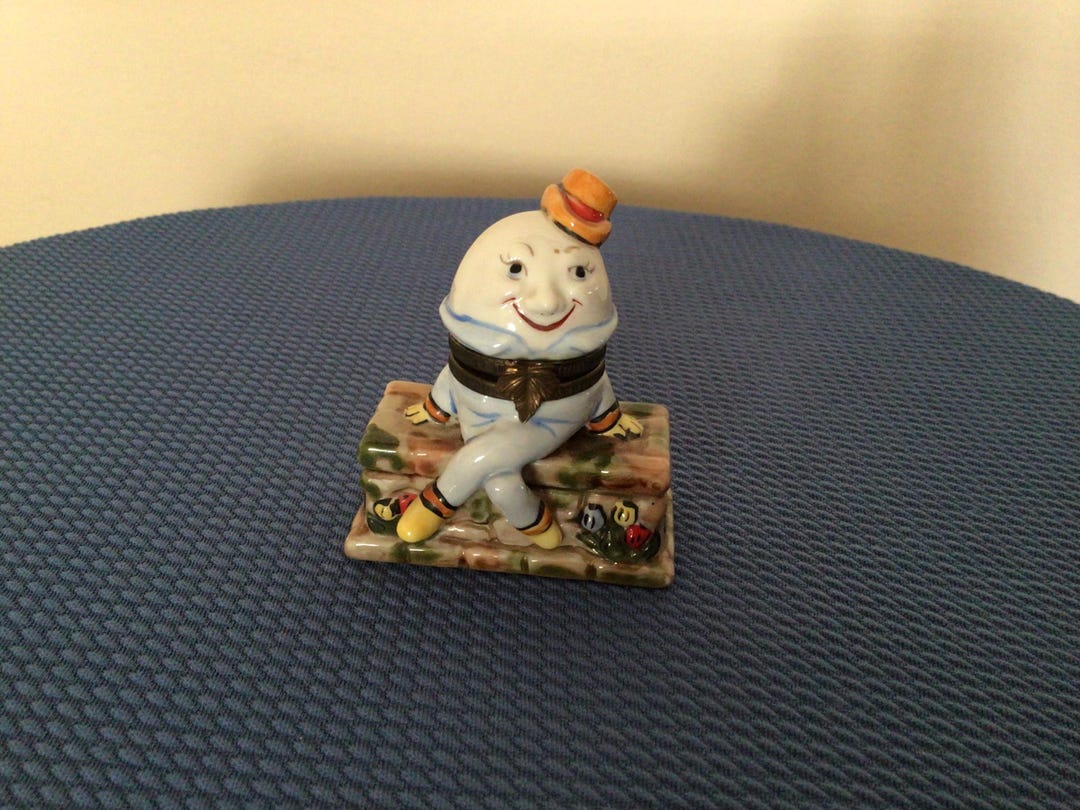 Vintage Humpty Dumpty Trinket Box Signed - Etsy