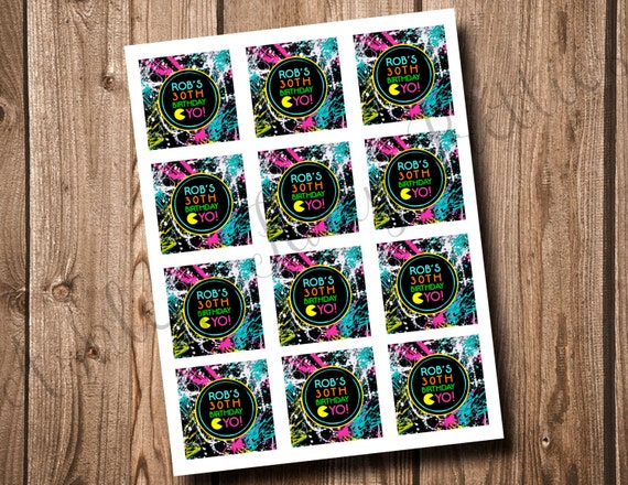 Items similar to 80s Party Favor Tags on Etsy