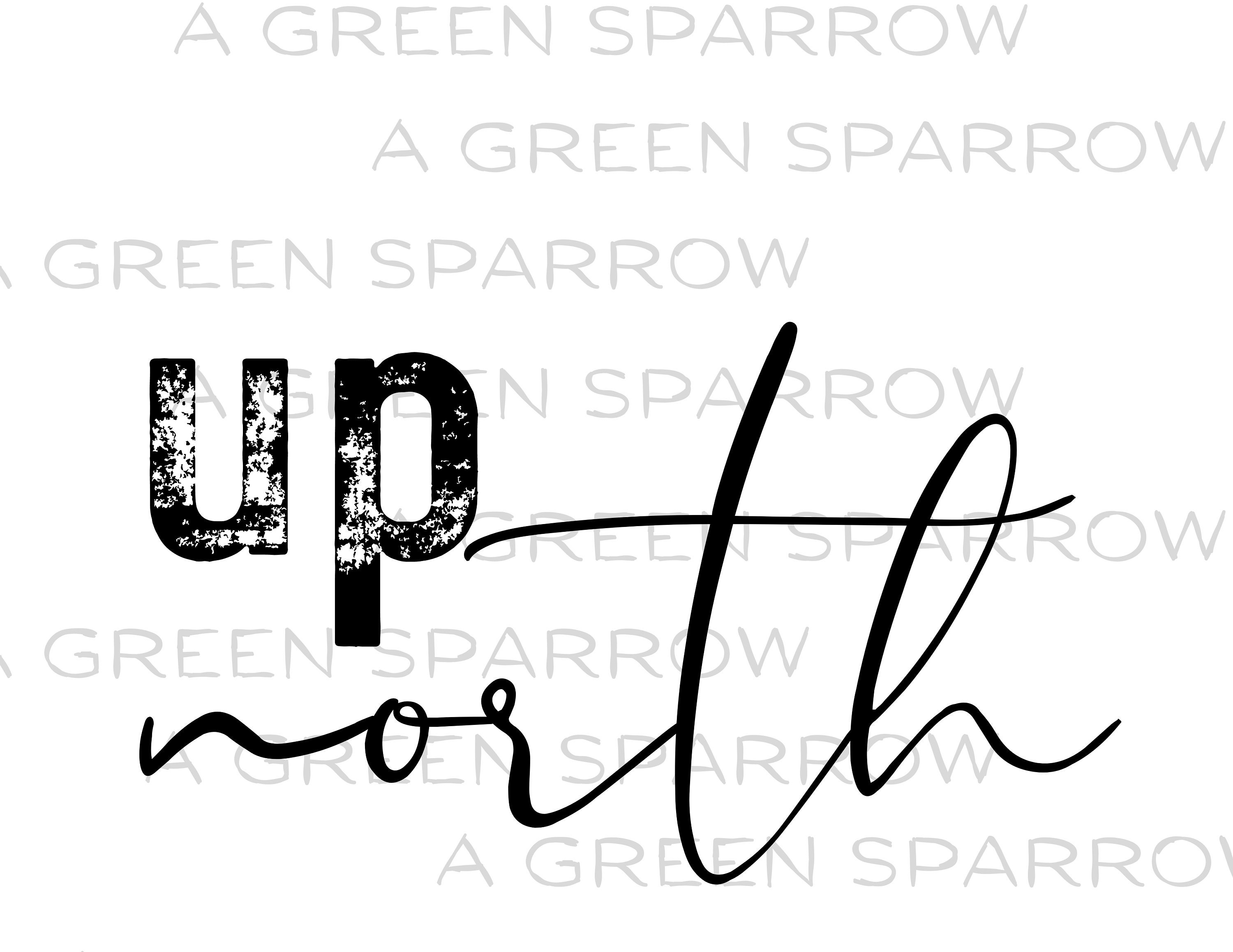 Up North Typography PNG Digital Instant Download Sublimation DTF Gift ...