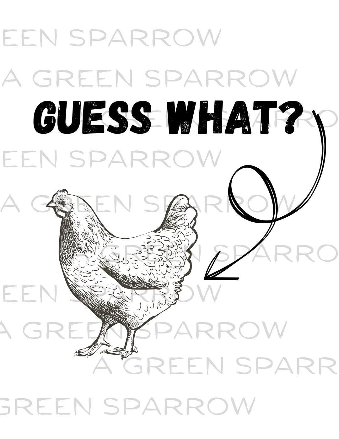 Guess What Chicken Butt Funny Joke PNG Kids Toddler Youth Instant ...