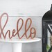 Hello Sign Decor Self Standing Perfect for the Home | Etsy