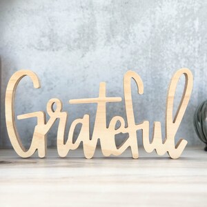 Wood Grateful Sign Decor | Self Standing | Perfect for the Home ...