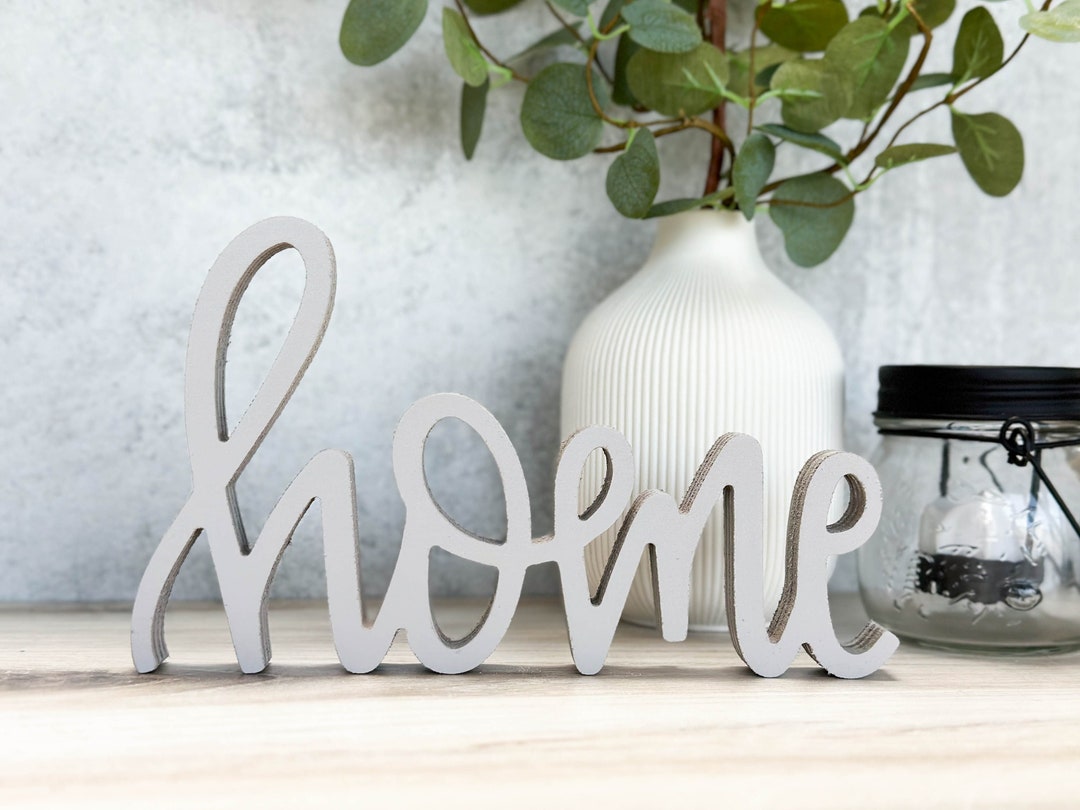 Wood Home Sign Decor | Self Standing | Perfect for the Home | Displays ...