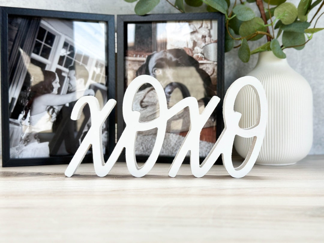 Wood XOXO Sign Decor | Shelf Decor | Self Standing | Home Decor ...