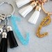 Individual Letter Keychain With Mini Tassels Acrylic Initial Keychain ...