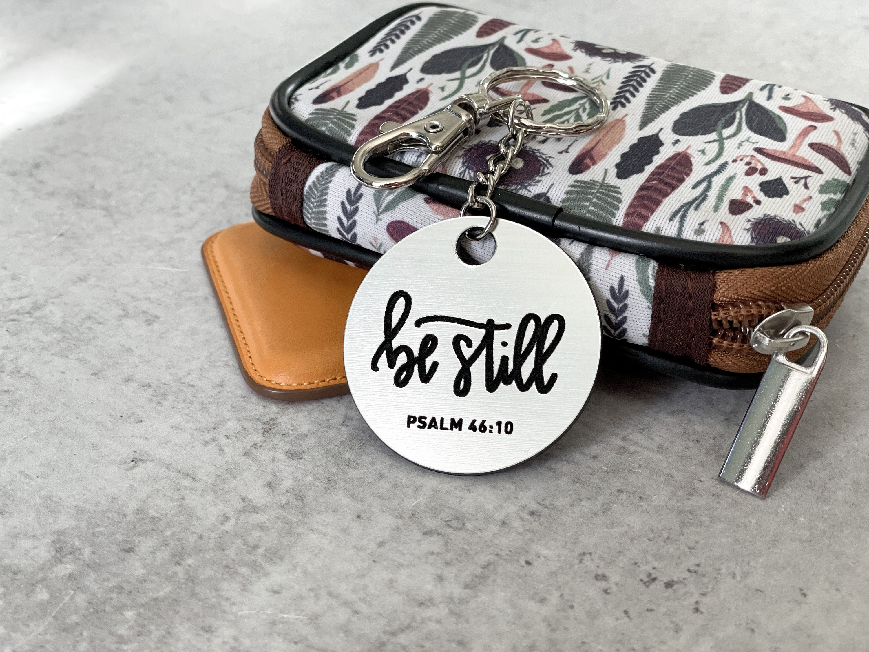 Be Still Keychain Psalm 46:10 Hand-Lettered Christian | Etsy