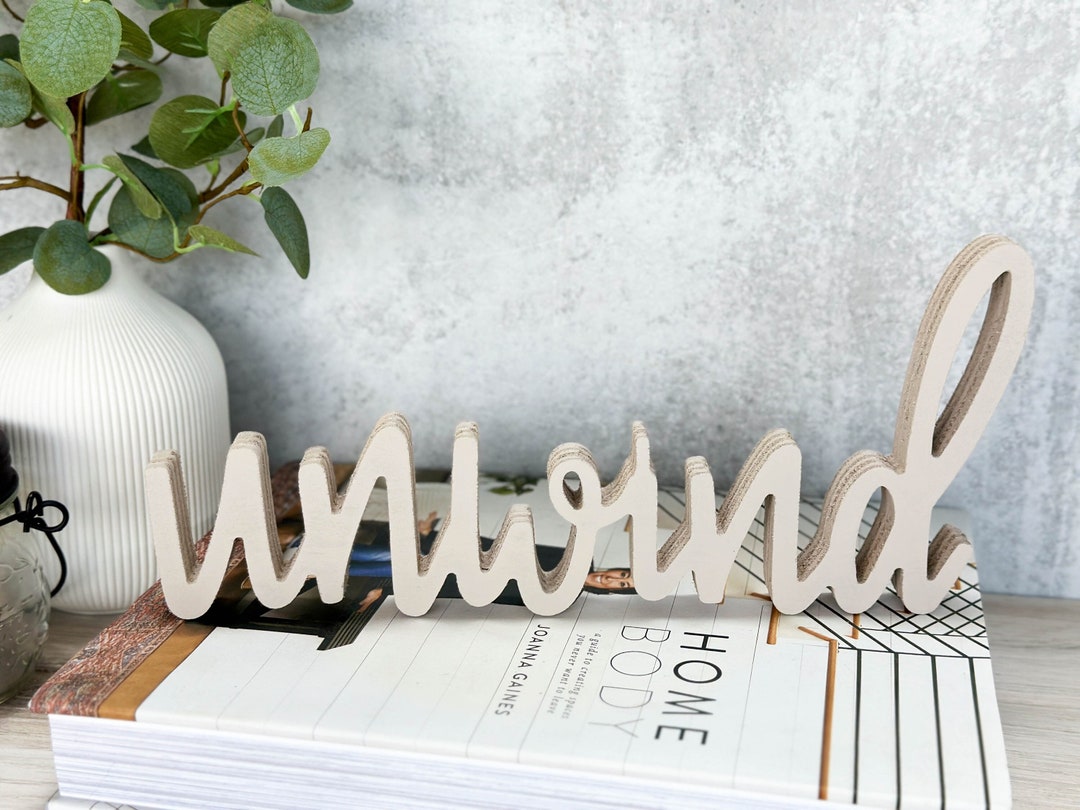 Wood Unwind Sign Decor | Self Standing | Perfect for Home | Display on ...