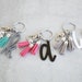 Individual Letter Keychain With Mini Tassels Acrylic Initial Keychain ...