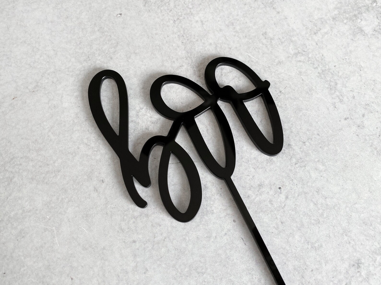 Boo Cake Topper Hand-Lettered Birch Wood or Acrylic | Etsy