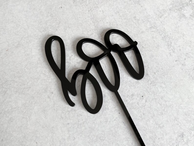 Boo Cake Topper Hand-Lettered Birch Wood or Acrylic | Etsy