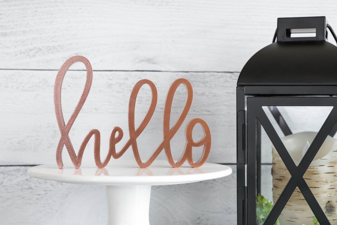 Hello Sign Decor Self Standing Perfect for the Home - Etsy