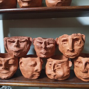 Character Terracotta Face Pots - Etsy