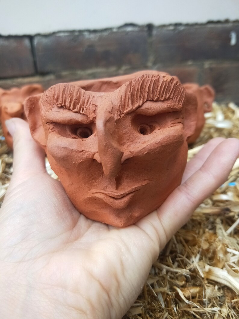 Character Terracotta Face Pots | Etsy