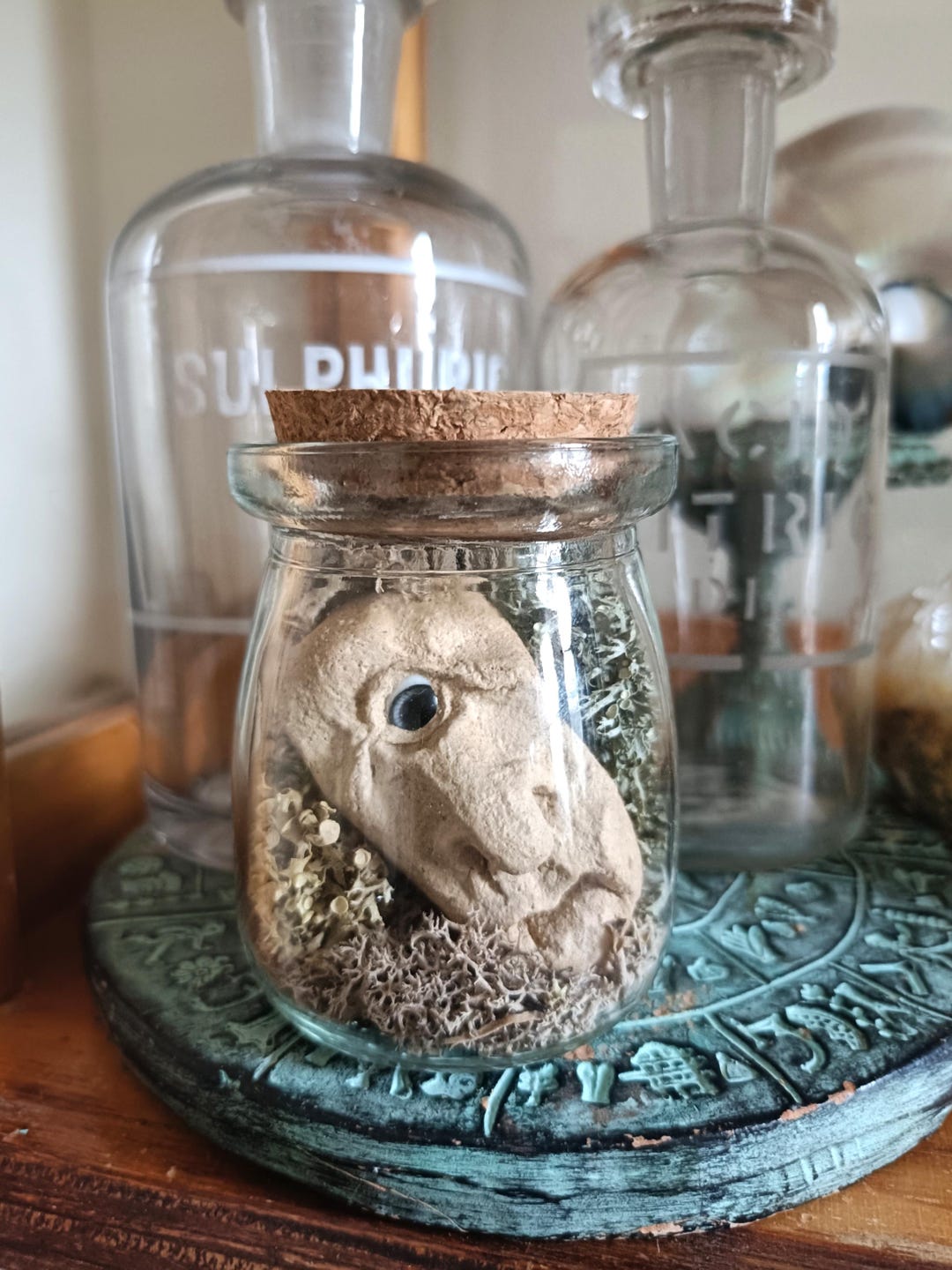 Miniature Cyclops Evil Eye Stone Gift, Mini Curio Specimen Jar, Gift ...