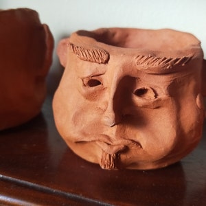 Character Terracotta Face Pots - Etsy