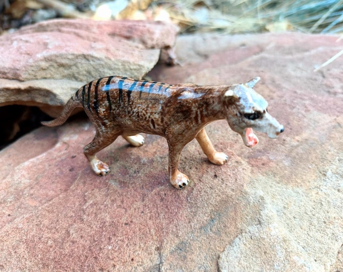 Thylacine tasmanian Tiger, Thylacinus Cynocephalus Figure Unpainted - Etsy