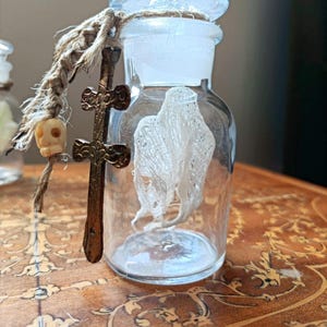 Glow in the Dark Miniature Ghosts, Spooky Haunted Spirit Bottle ...