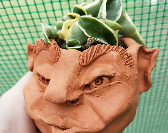 Character Terracotta Face Pots - Etsy