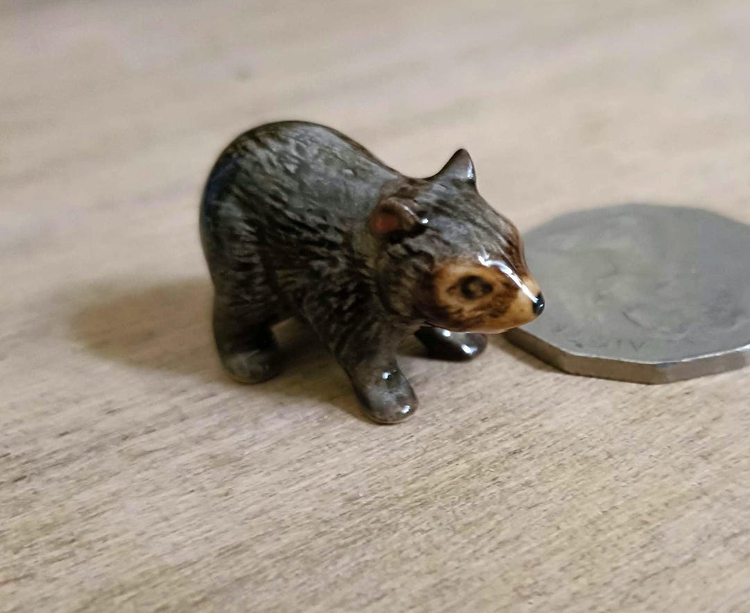 Miniature Ceramic Wombat Figurine: Australian Fairy Garden Decor - Etsy