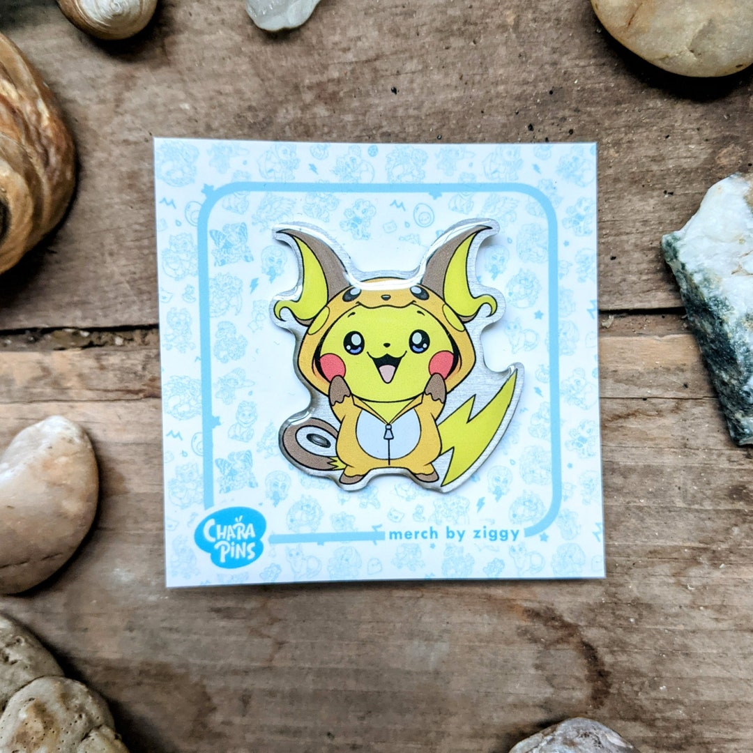 Pikachu Fan Pin / Anime Metal Badge / Chibi and Kawaii Style / Video ...