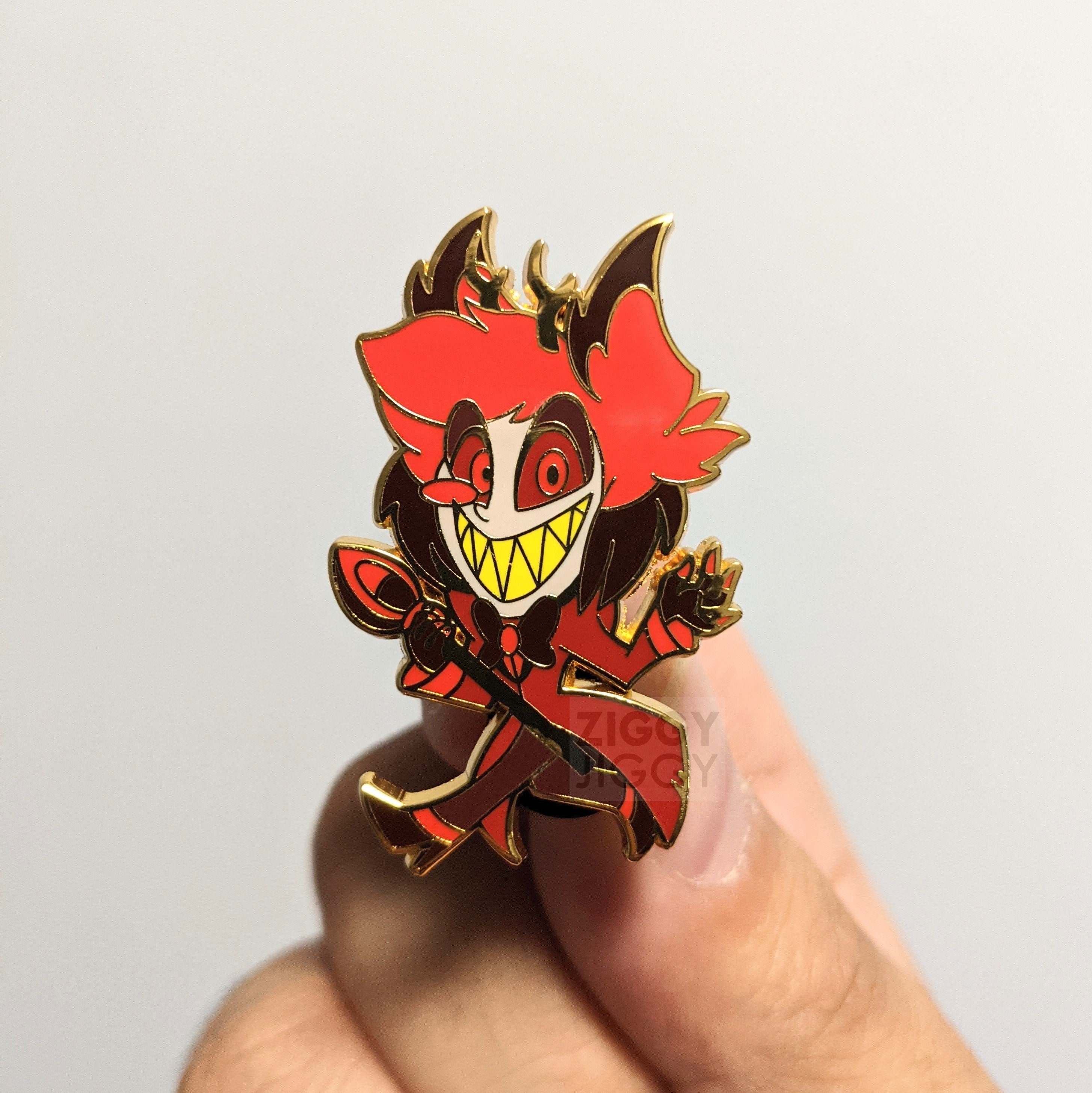 Alastor Fan Pin Hazbin Hotel Theme Gold Plated Hard Enamel Etsy My Xxx Hot Girl
