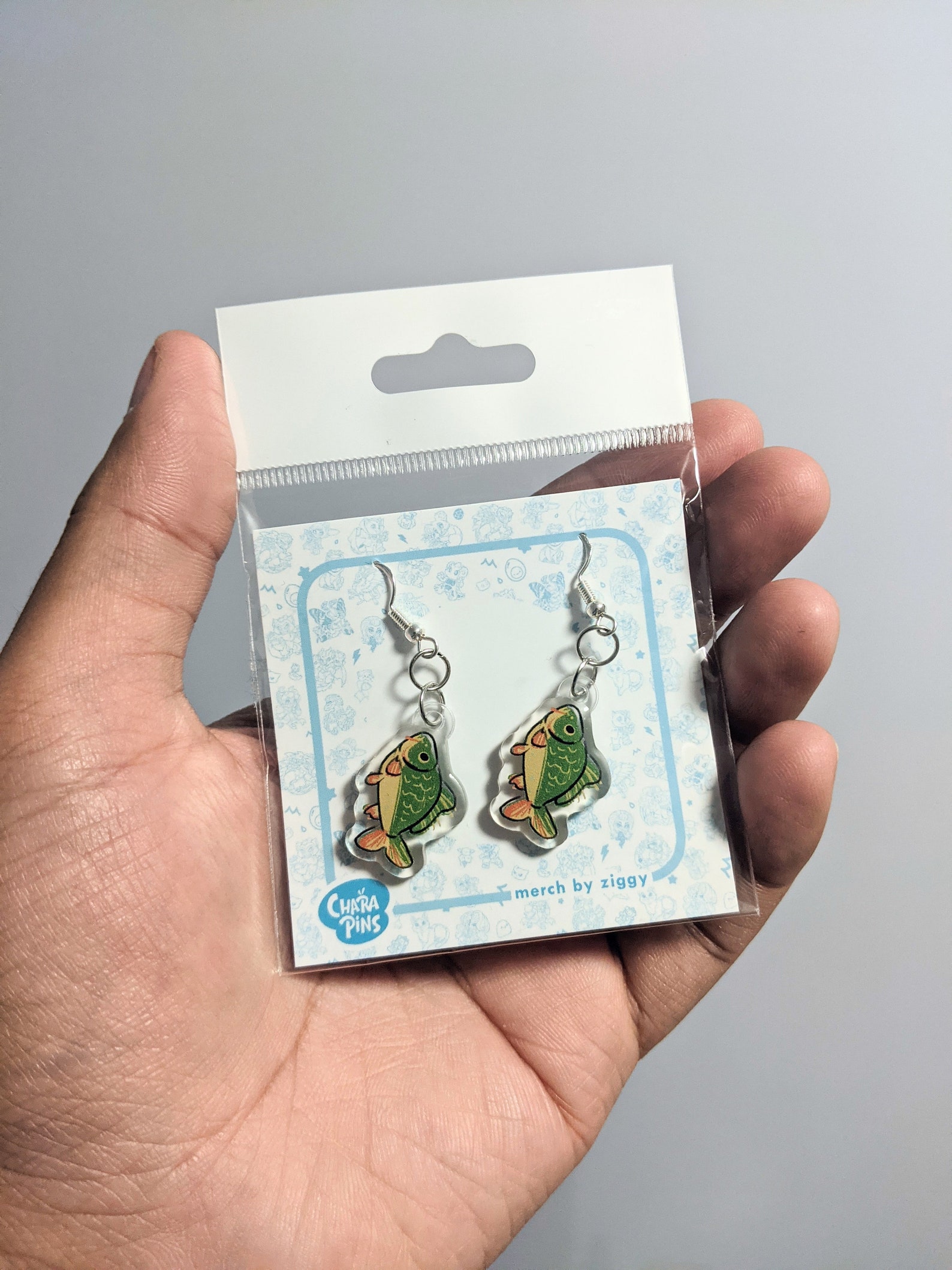 Carp Charm / Clear Acrylic Keychain / Chibi and Kawaii Style / Cutesy ...