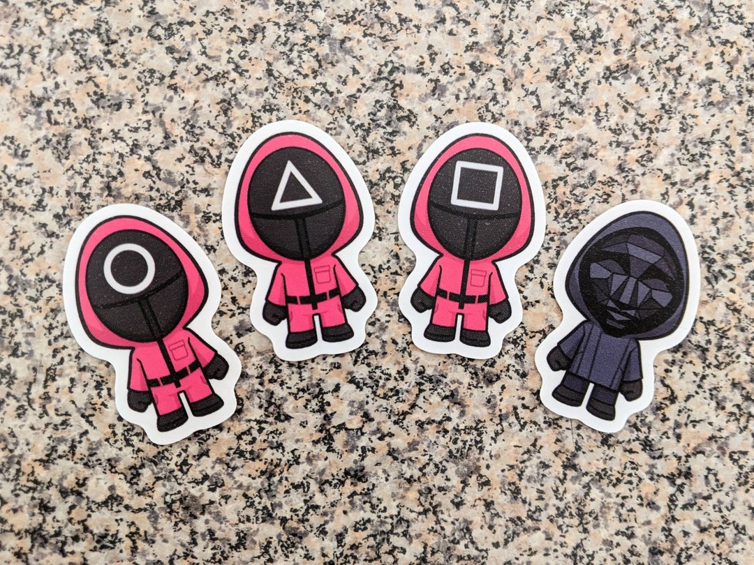 Squiddly Game Stickers / Pink Soldiers / Frontman / Vinyl / Korean ...