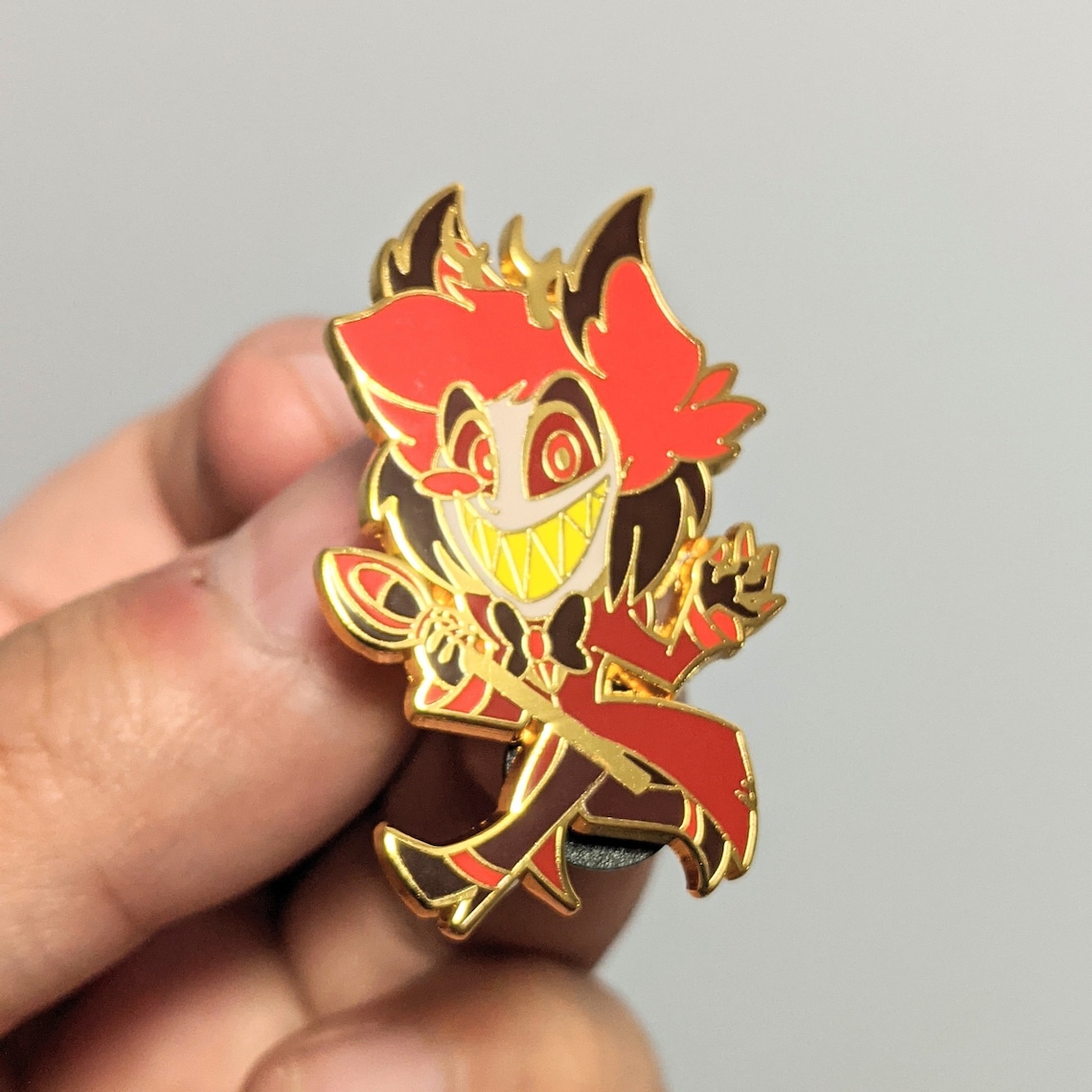 Alastor Fan Pin / Hazbin Hotel Theme / Gold Plated Hard Enamel - Etsy