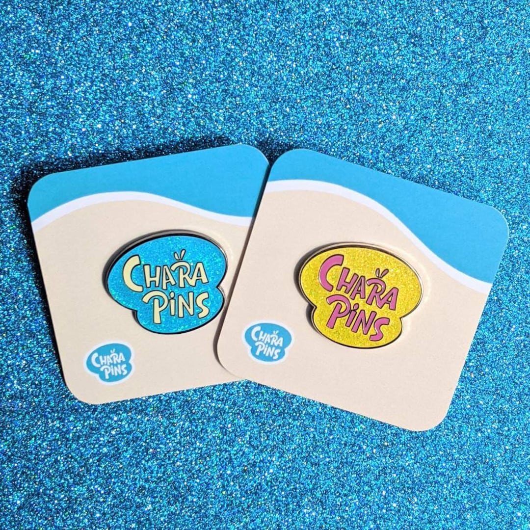 Chara Pins / Logo Pin / Hard Enamel / Glitter / Jacket Accessory ...
