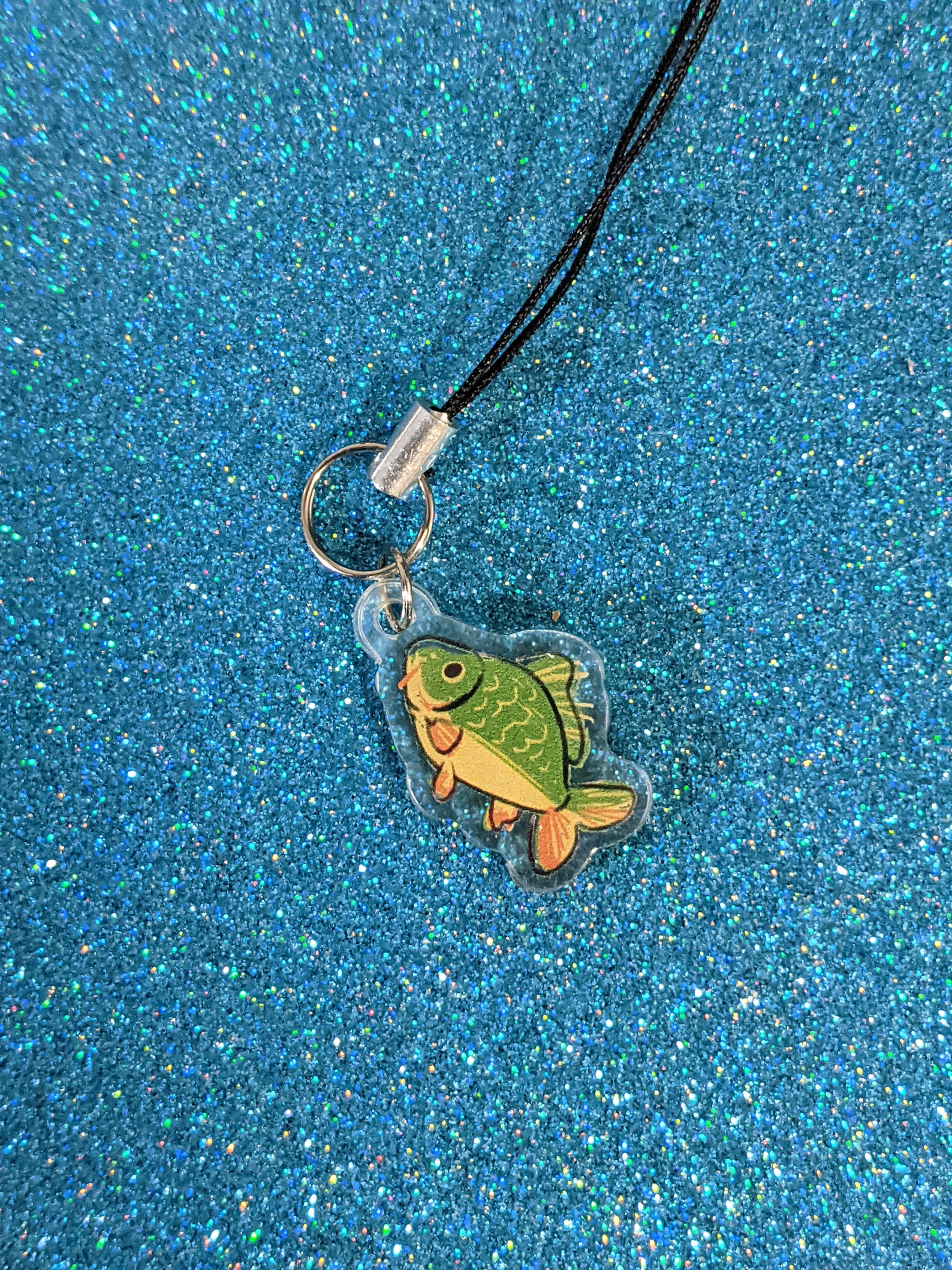 Carp Charm / Clear Acrylic Keychain / Chibi and Kawaii Style / Cutesy ...