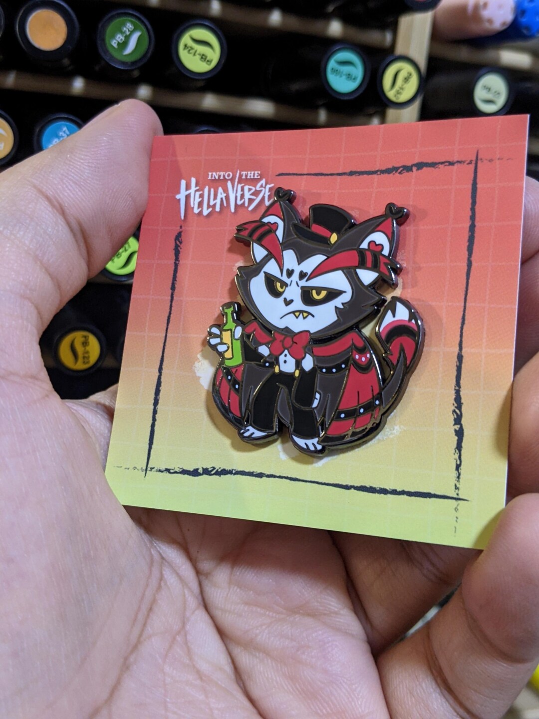 Husk / Hellaverse Fanmerch / Hazbin Hotel Pins / Black Plated Hard ...