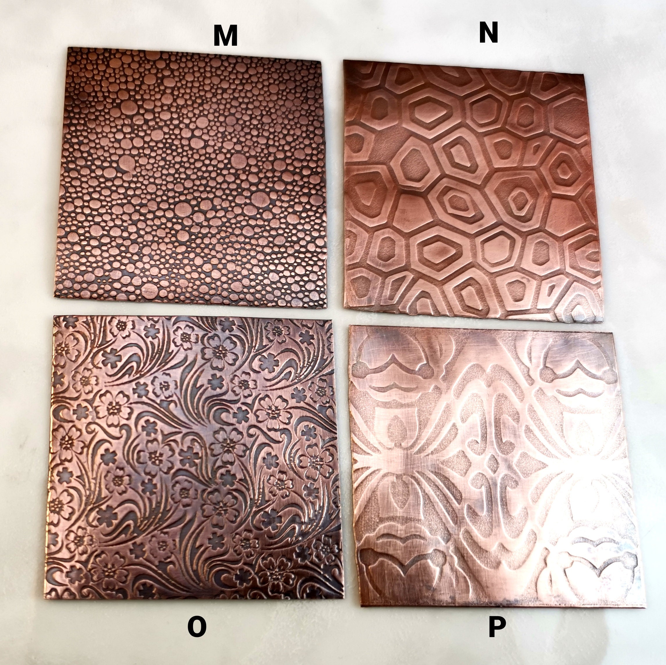 2 X 2 Copper Metal Copper Sheet Patterned | Etsy