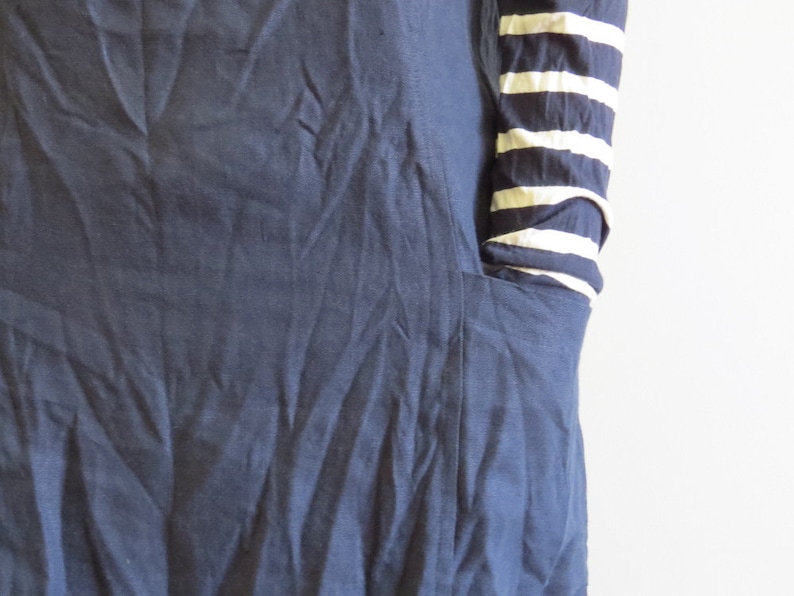 Pure Linen Pinafore Dress With Pockets, Square Neck and Wide Straps is ...